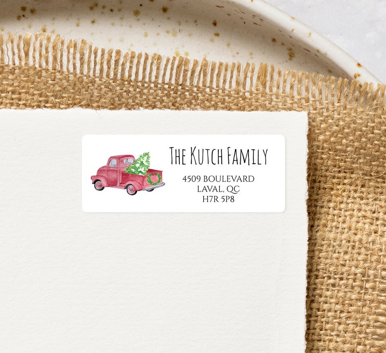 Personalized Christmas Return Address Labels, Christmas Tree Address ...