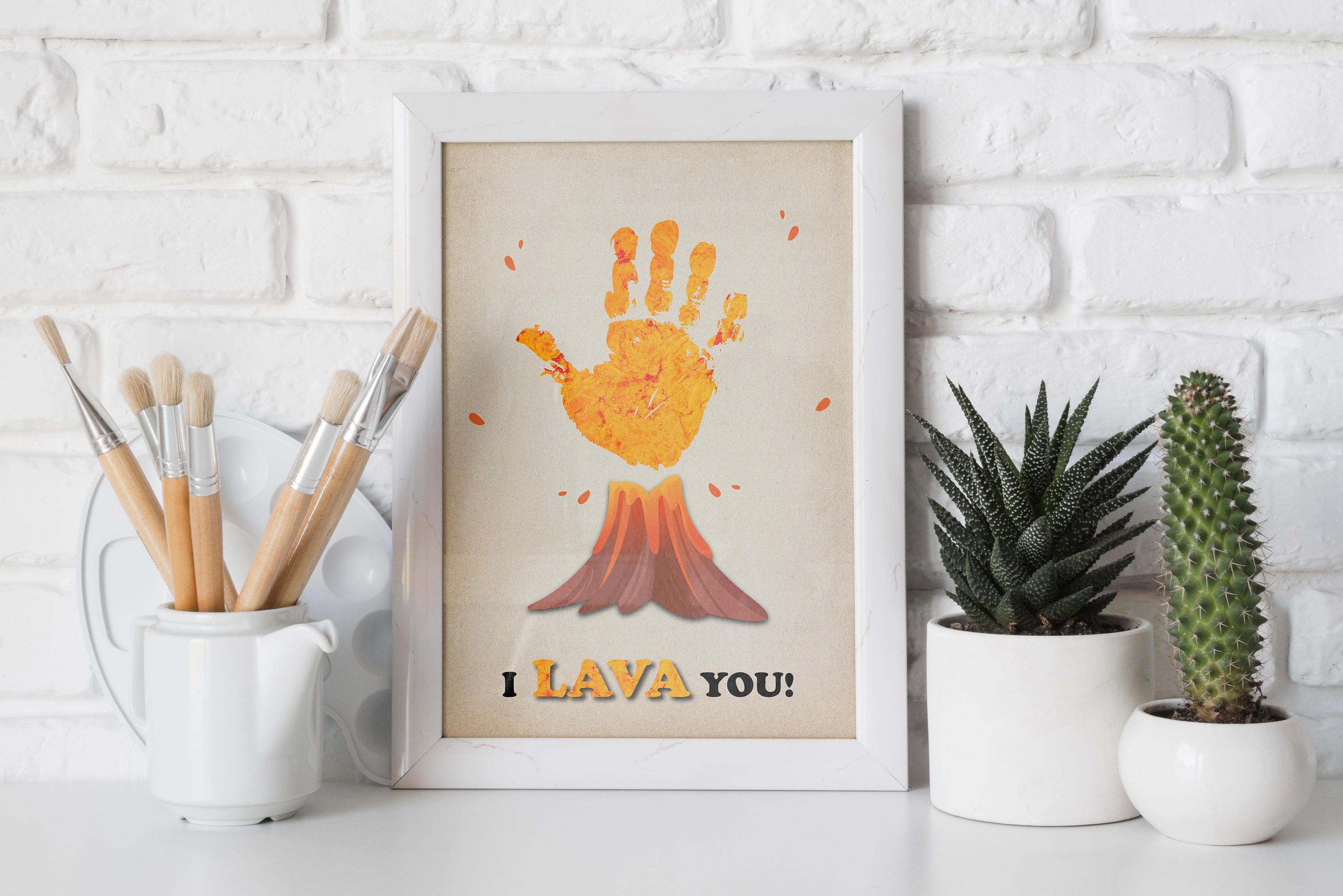 Handprint Art Craft I LAVA YOU Valentine's Day Art - Etsy