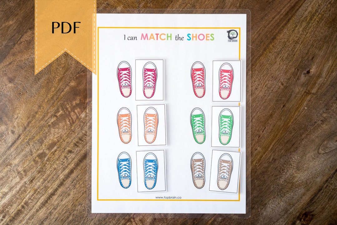 Shoes Printable Game, Busy Book Printables, Preschool Activities - Etsy