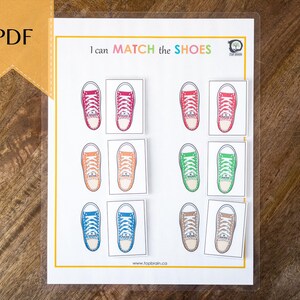 Shoes Printable Game, Busy Book Printables, Preschool Activities - Etsy