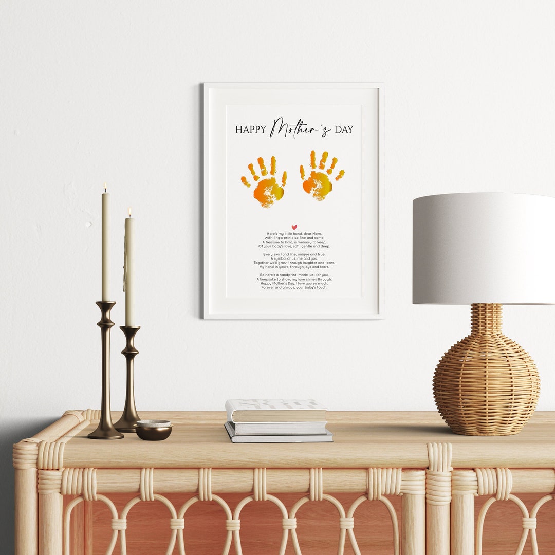 Happy Mother's Day Handprint Art Craft, Poem to Mom for Mother's Day ...