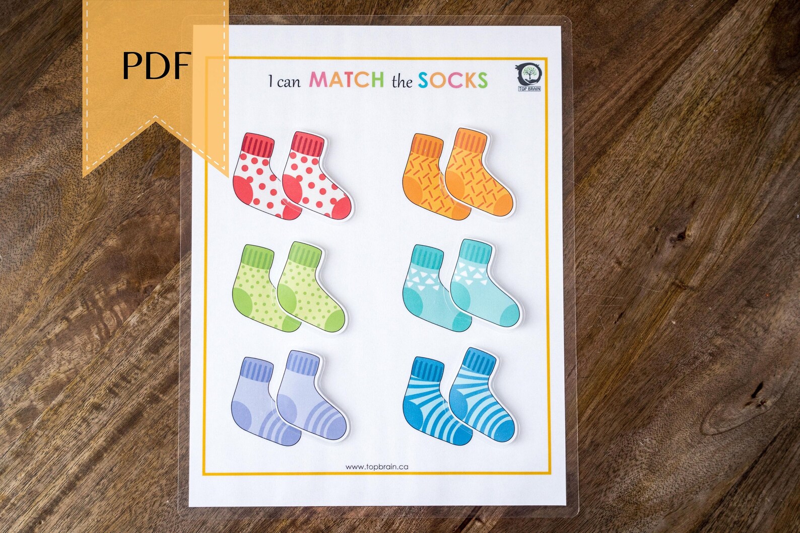 Kids Activity Socks Matching Busy Book Printable Toddler | Etsy