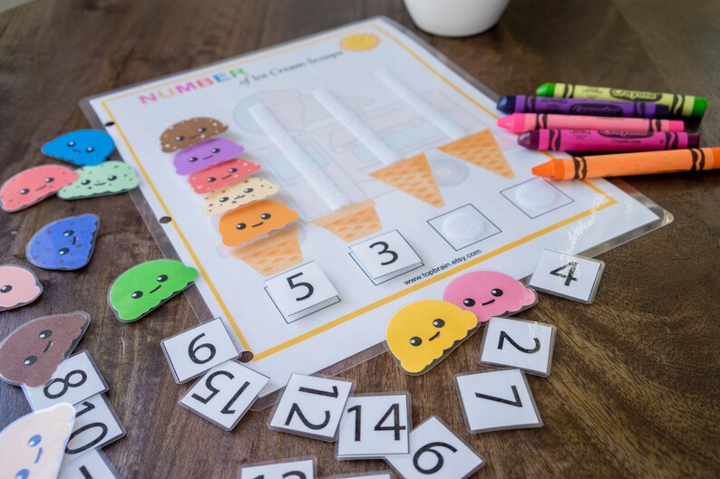 Ice Cream Toddler Busy Book Montessori Busy Book Count the - Etsy