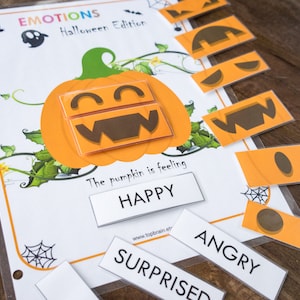 Pumpkin Emotions Halloween Toddler Activities, Children Emotions ...