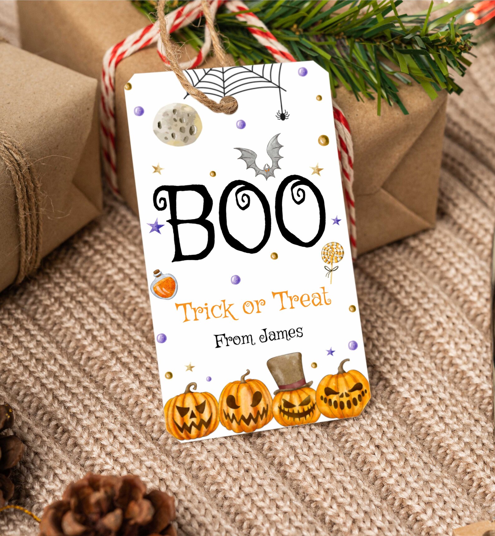 Halloween Gift Tags, Halloween Party Printable, Halloween Favor Tags ...