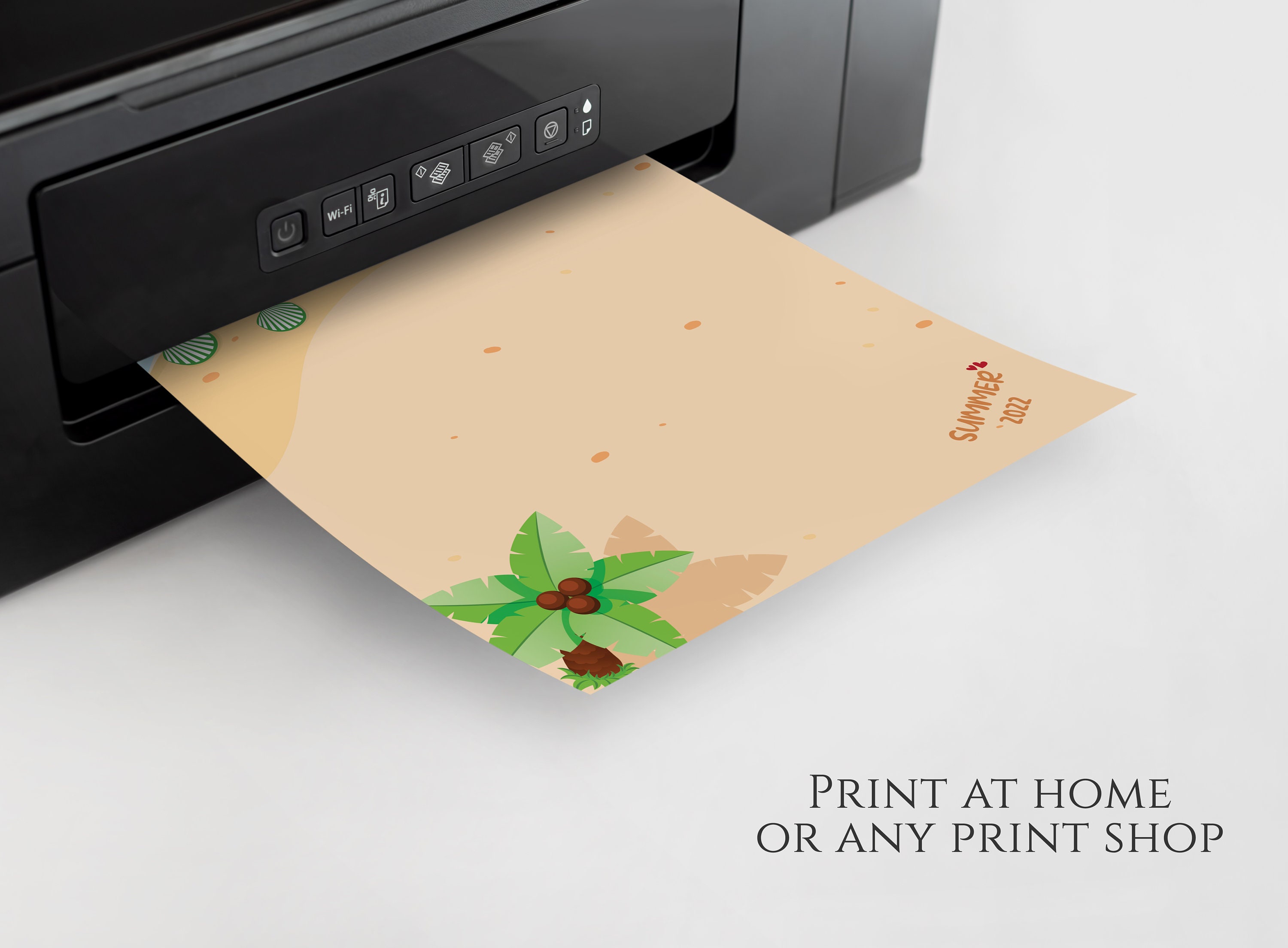 Summer Beach Handprint Footprint Art Craft Gift for Mom DIY - Etsy