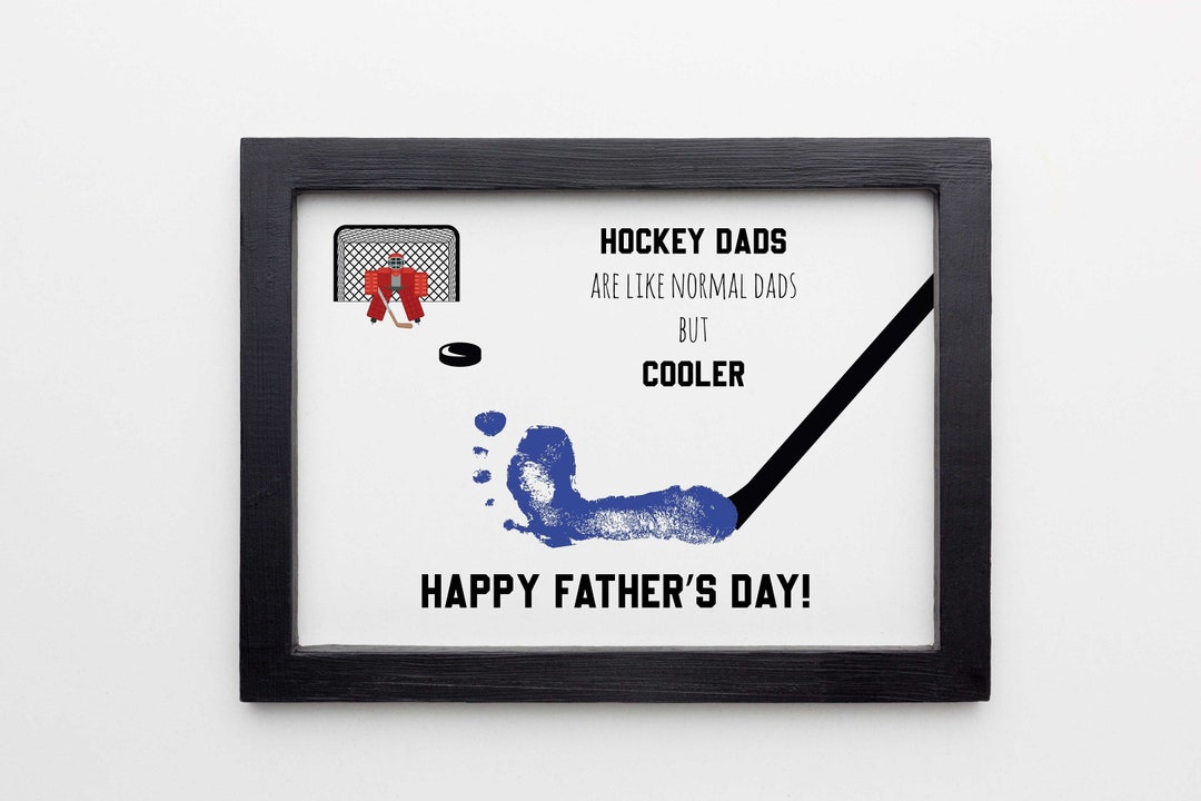 Fathers Day Gift, Gift for Dad, Fathers Day Ice Hockey Handprint ...