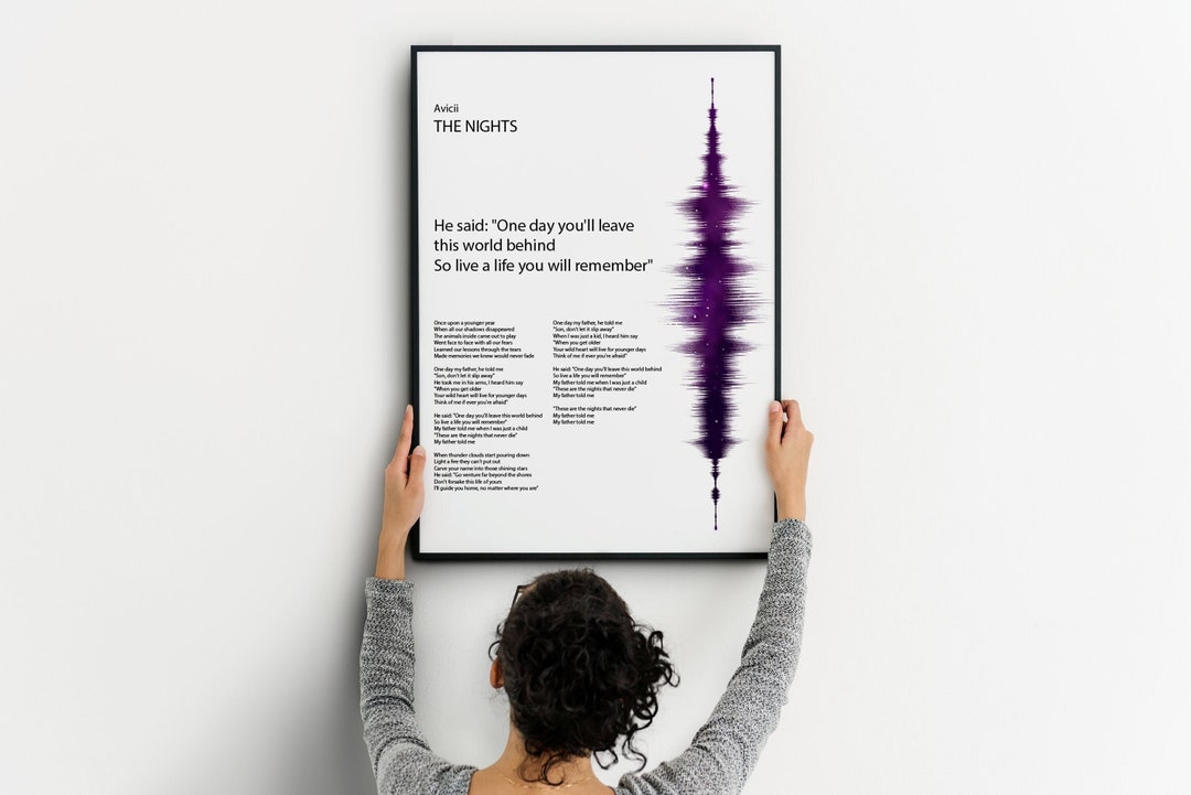 Custom Song Print for Husband, Soundwave Art Paper, Your Song Print ...