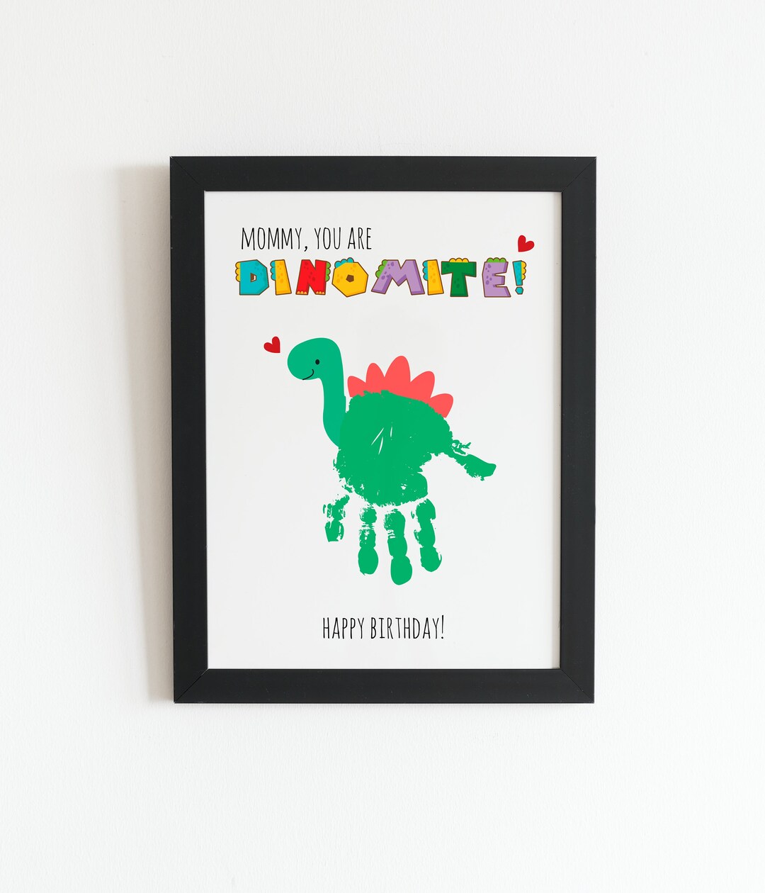 Mom Birthday Dinosaur Handprint Art Craft, Kids Back to School Gift ...