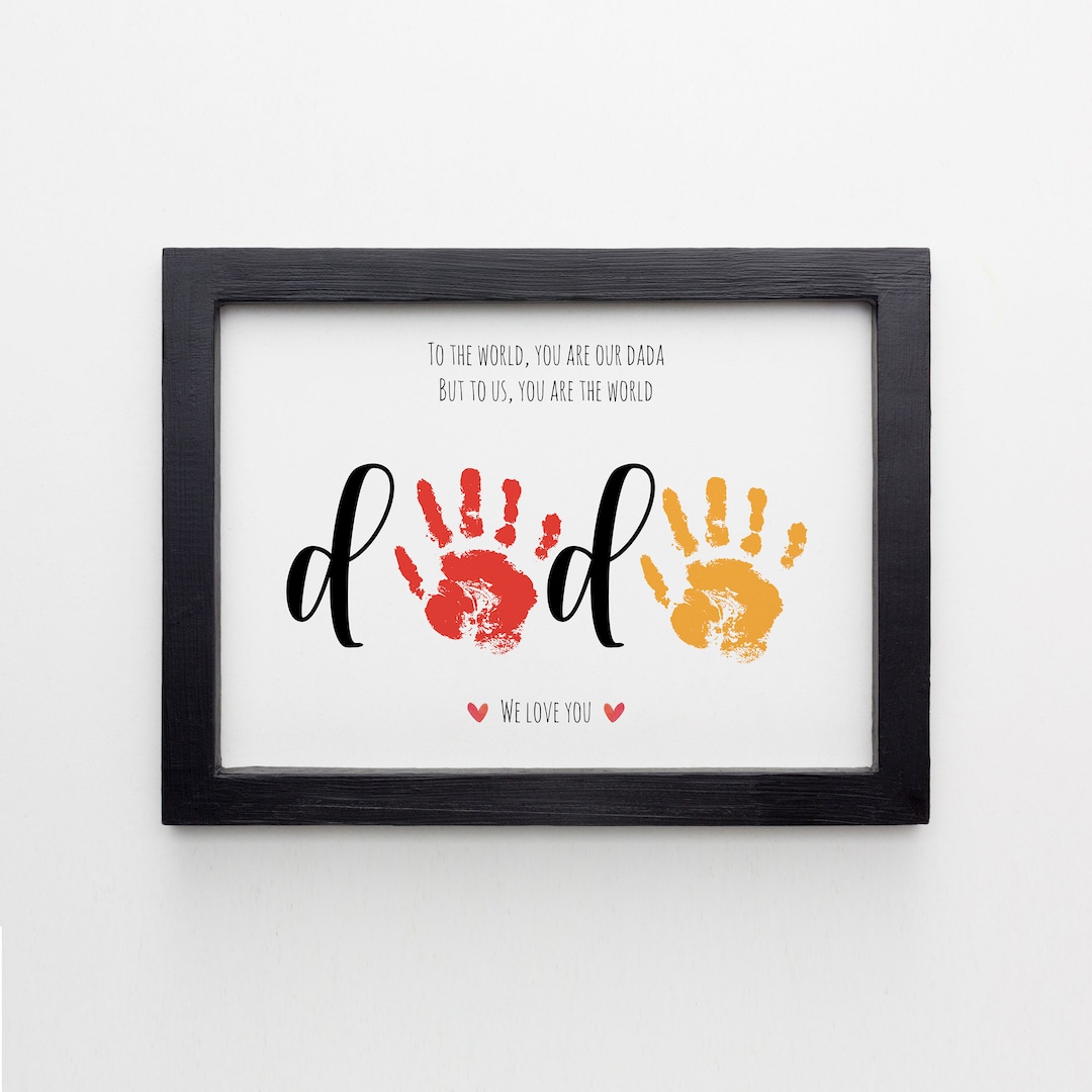 DADA Handprint Footprint Art Craft, Father's Day Gift for Dad, DIY Baby ...