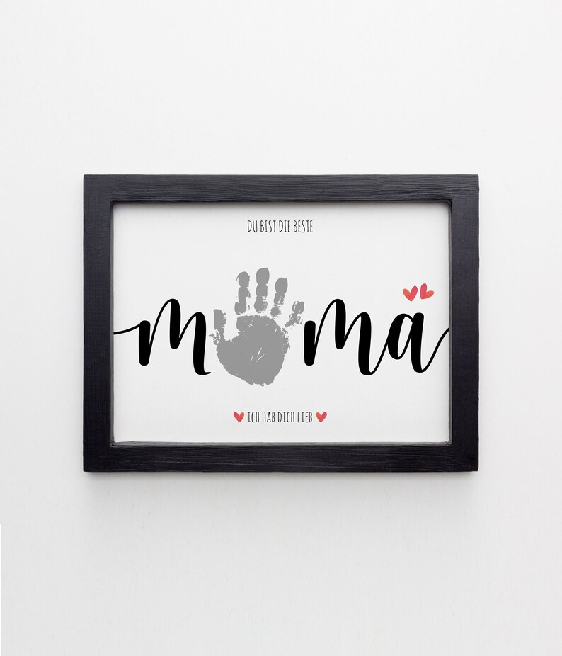 MAMA Handprint Footprint Art Craft, Mother's Day Gift for Mom, DIY Baby ...