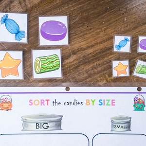 Sort the Size - Halloween Candy Printable, Busy Book Printable ...