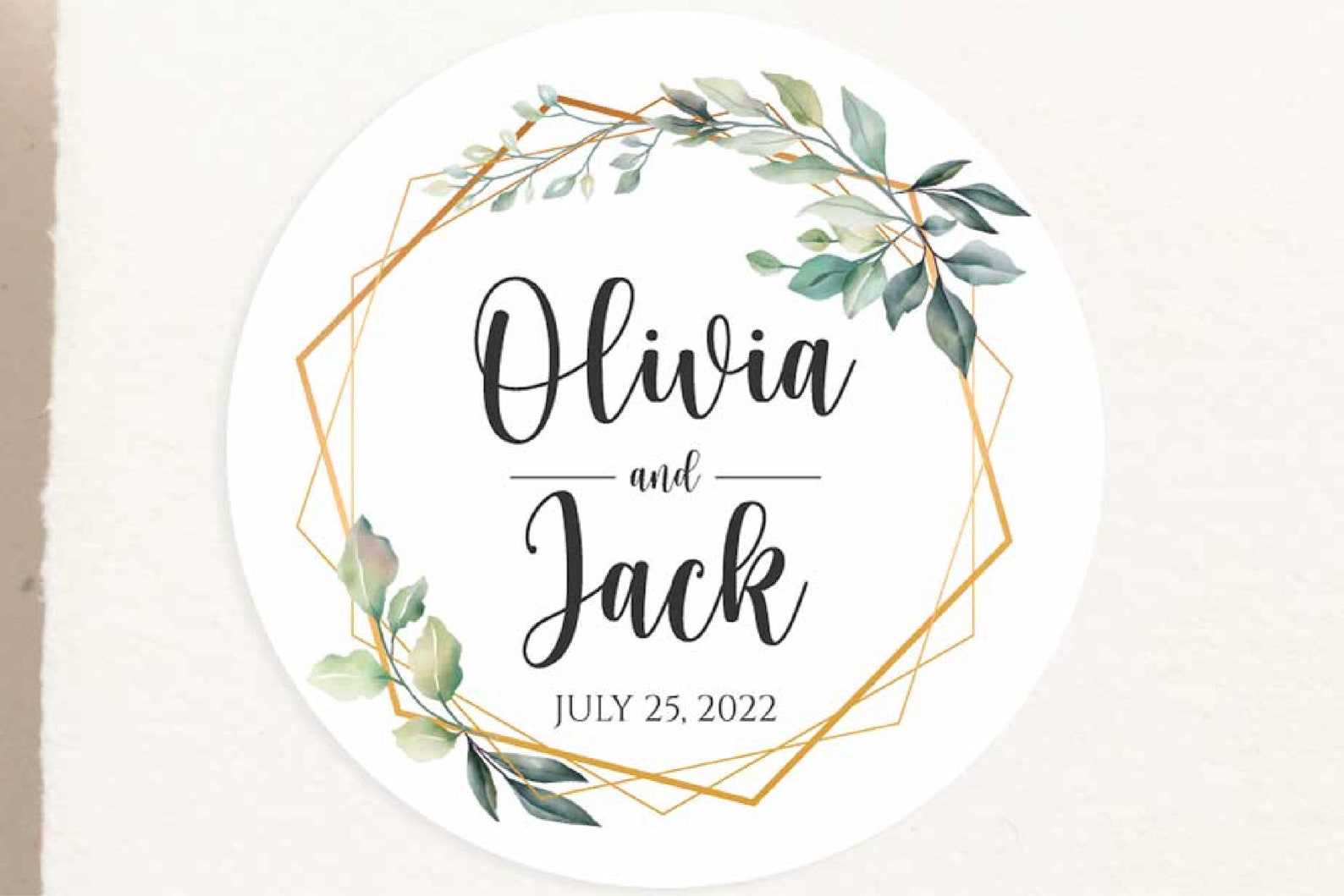 Wedding Favor Custom Stickers, Round Wedding Stickers, Wedding ...