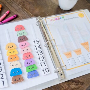 Ice Cream Toddler Busy Book: Montessori Inspired Learning With Counting ...
