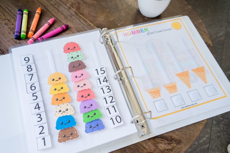 Ice Cream Toddler Busy Book Montessori Busy Book Count the - Etsy