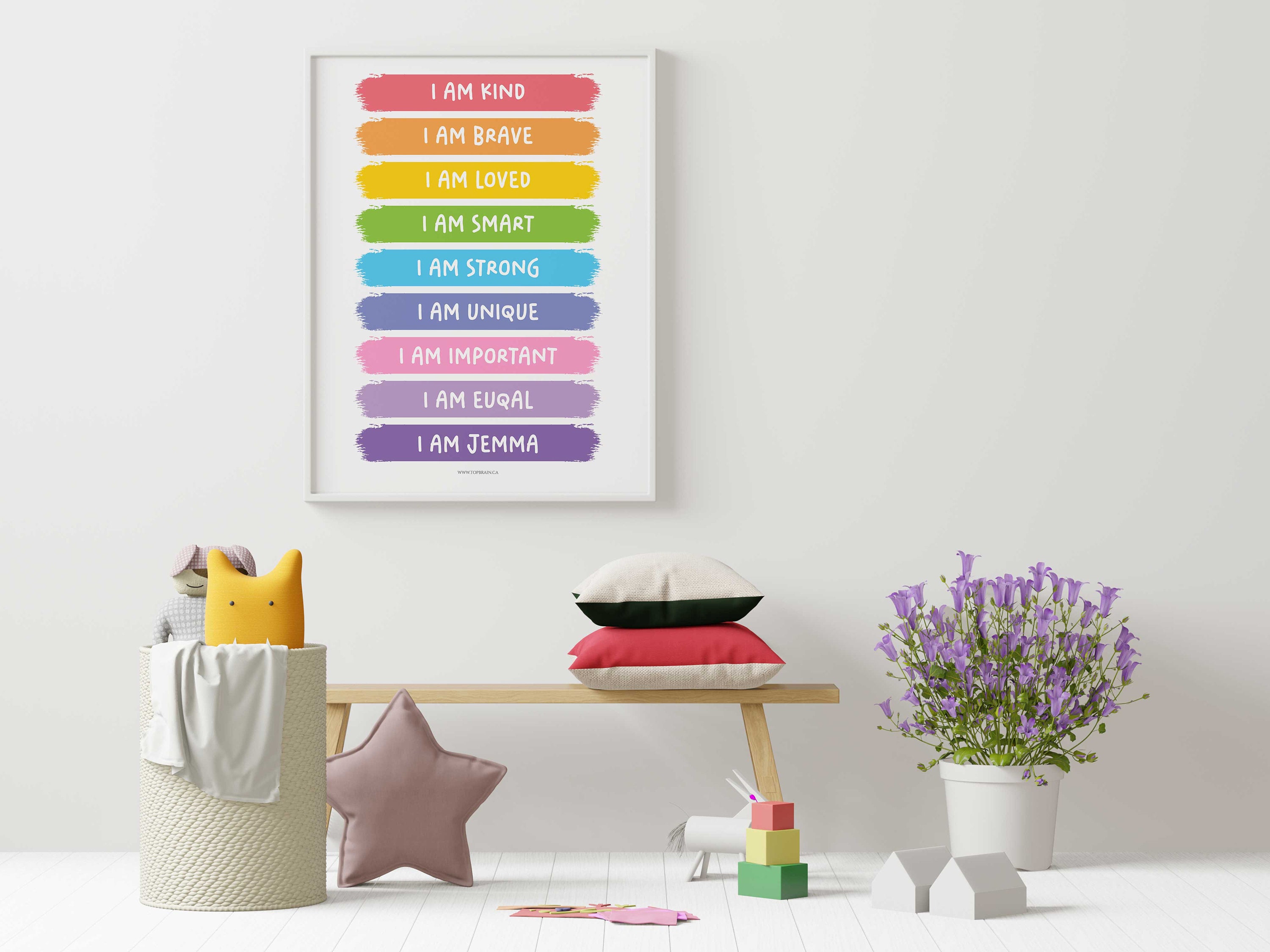 Personalized Positive Affirmation Poster Wall Art Educational | Etsy