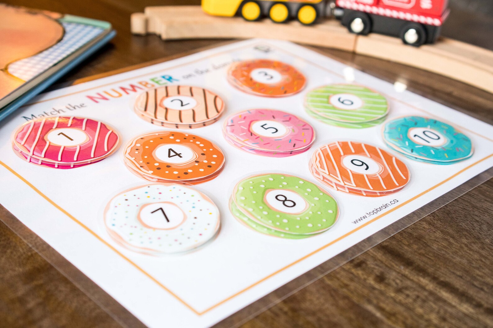 Match Numbers on the Donuts Printable Toddler Activities | Etsy