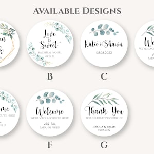Wedding Favor Custom Stickers, Round Wedding Stickers, Wedding ...