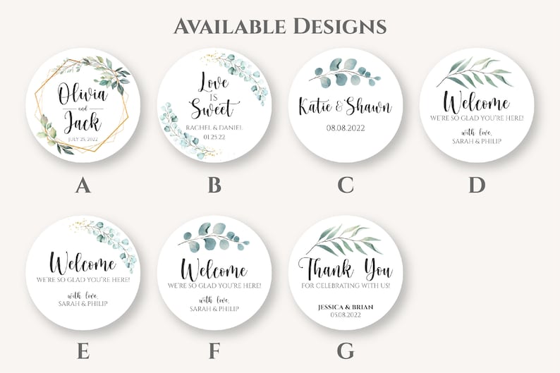 Wedding Favor Custom Stickers, Round Wedding Stickers, Wedding ...