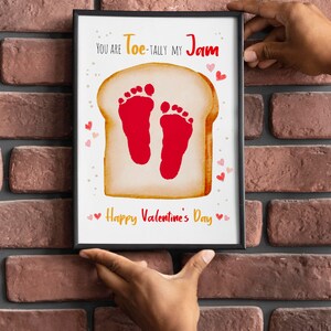 Jam Valentines Day Handprint Footprint Art Craft, Valentines Day Gift ...