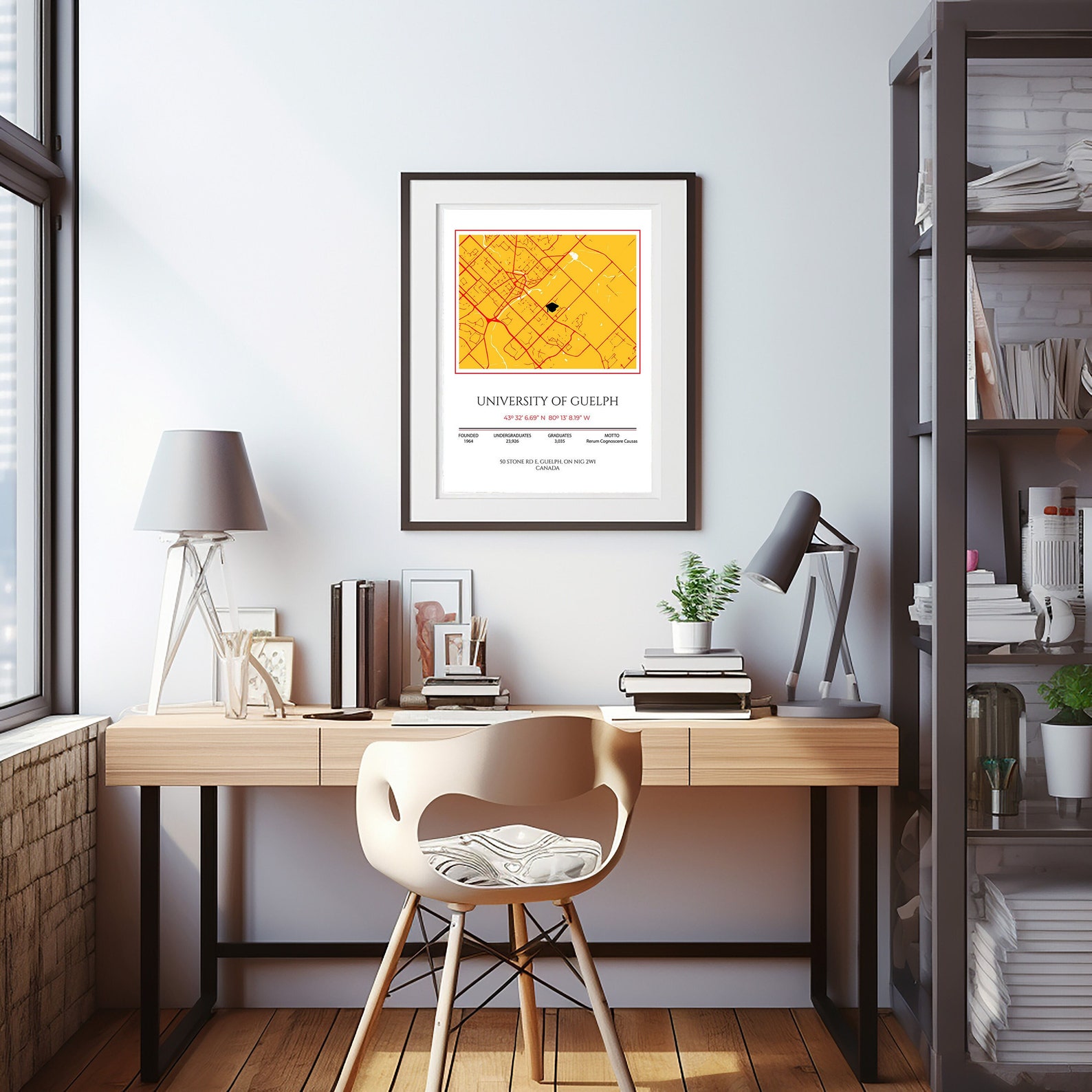University of Guelph Map Print, University Graduation Gift, University ...