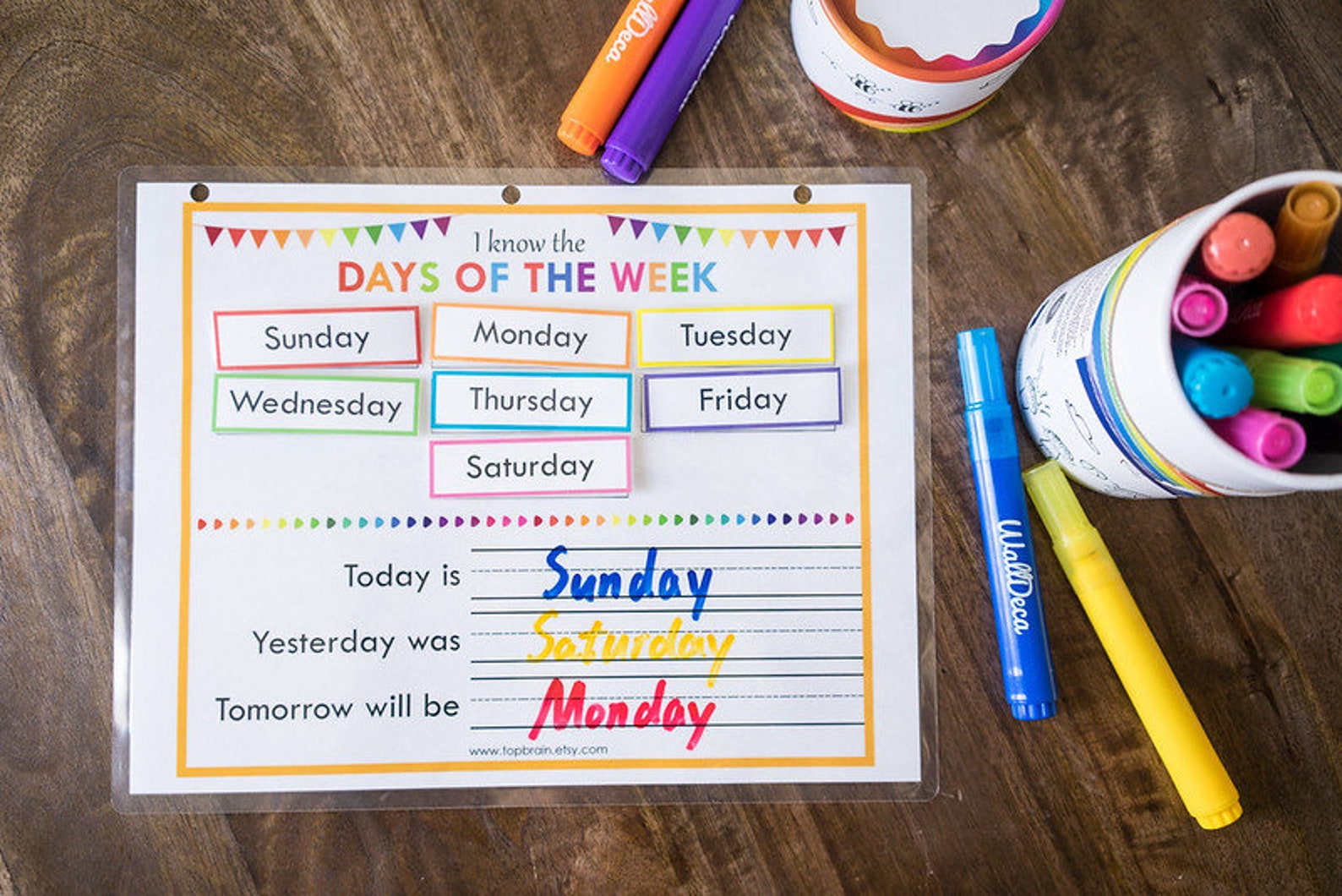 Circle Time Printable, Tell Time Instant Download, Preschool Clock ...