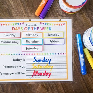 Circle Time Printable, Tell Time Instant Download, Preschool Clock ...