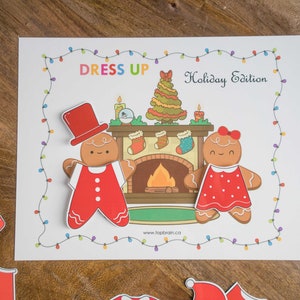 Dress up the Gingerbread Man Busy Book Activity Worksheet Printable PDF ...