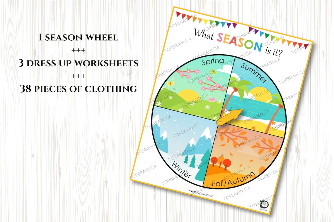 Kids Activity Dress Up for 4 Seasons Paper Doll Printable | Etsy