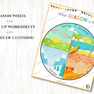 Kids Activity Dress up for 4 Seasons Paper Doll Printable, Toddler ...