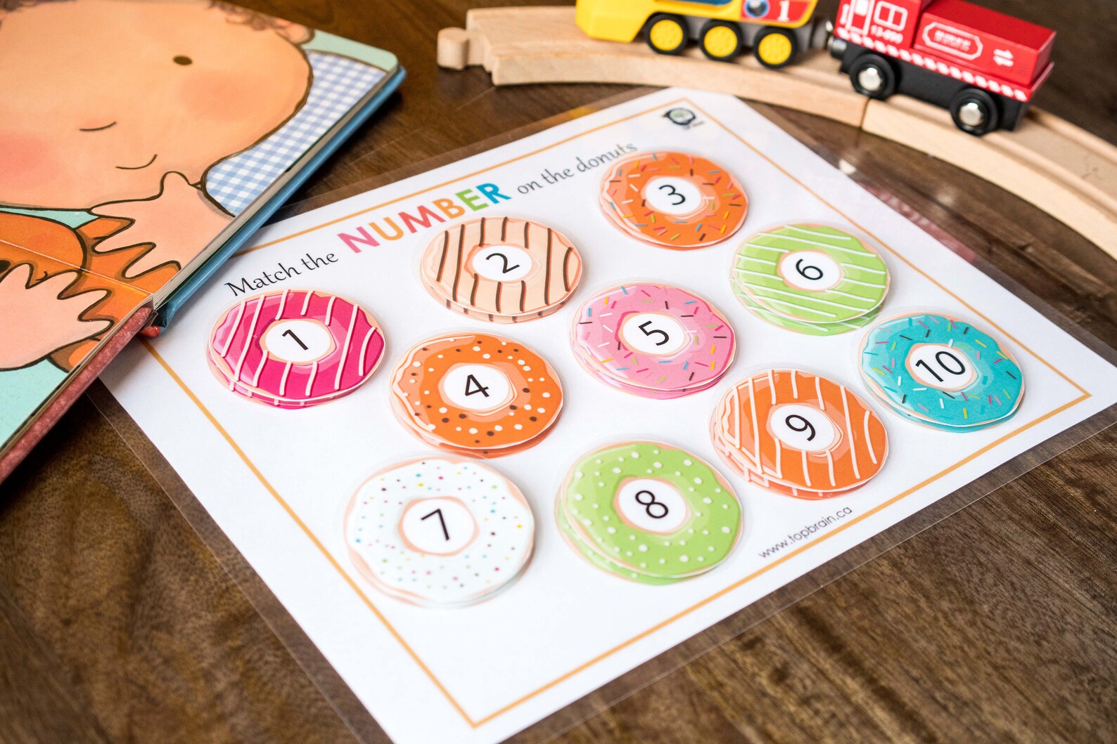 Match Numbers on the Donuts Printable Toddler Activities | Etsy