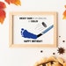 Hockey Dad Birthday Handprint Footprint Art Craft, DIY Baby Kids Card ...
