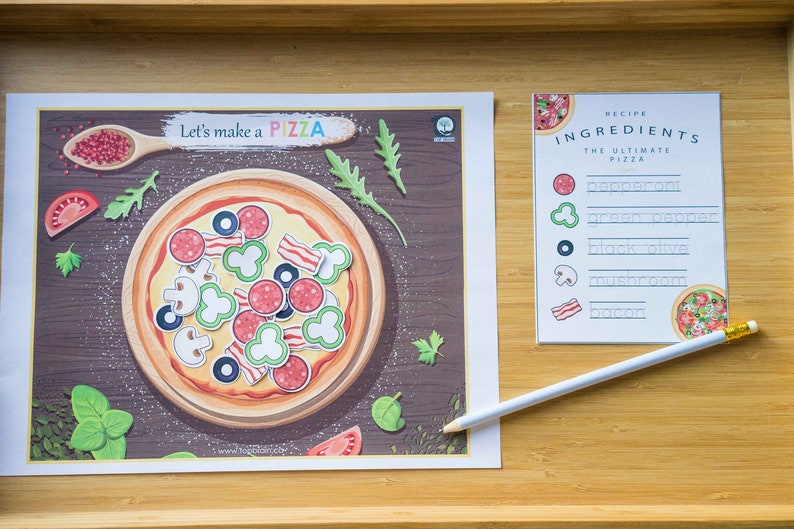Pizza Counting Toddler Busy Book, Montessori Busy Book, Preschool ...