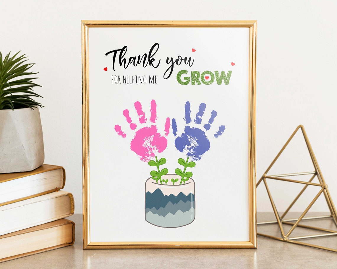 Teacher Appreciation Gifts Handprint Footprint Art Craft Best - Etsy
