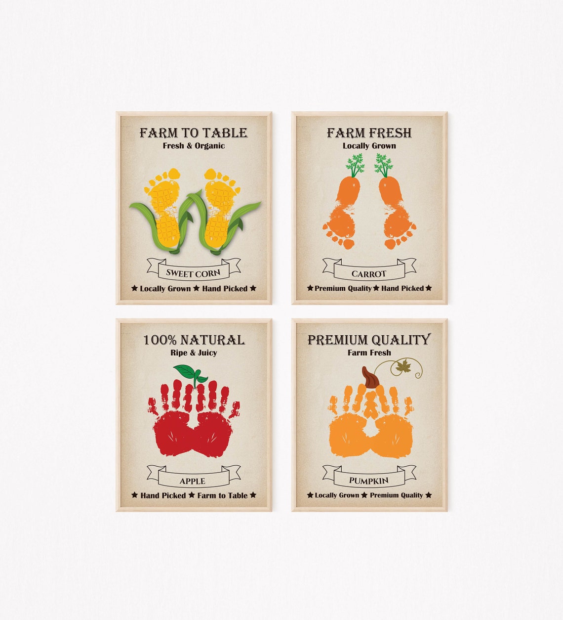 Farmers Market Handprint Footprint Art Craft, Kids Handprint Art, Farm ...