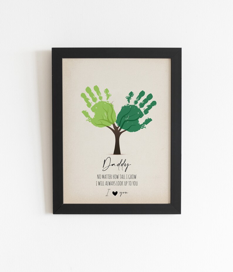 Handprint Tree, Handprint Art Craft, No Matter How Tall I Grow, Gift ...