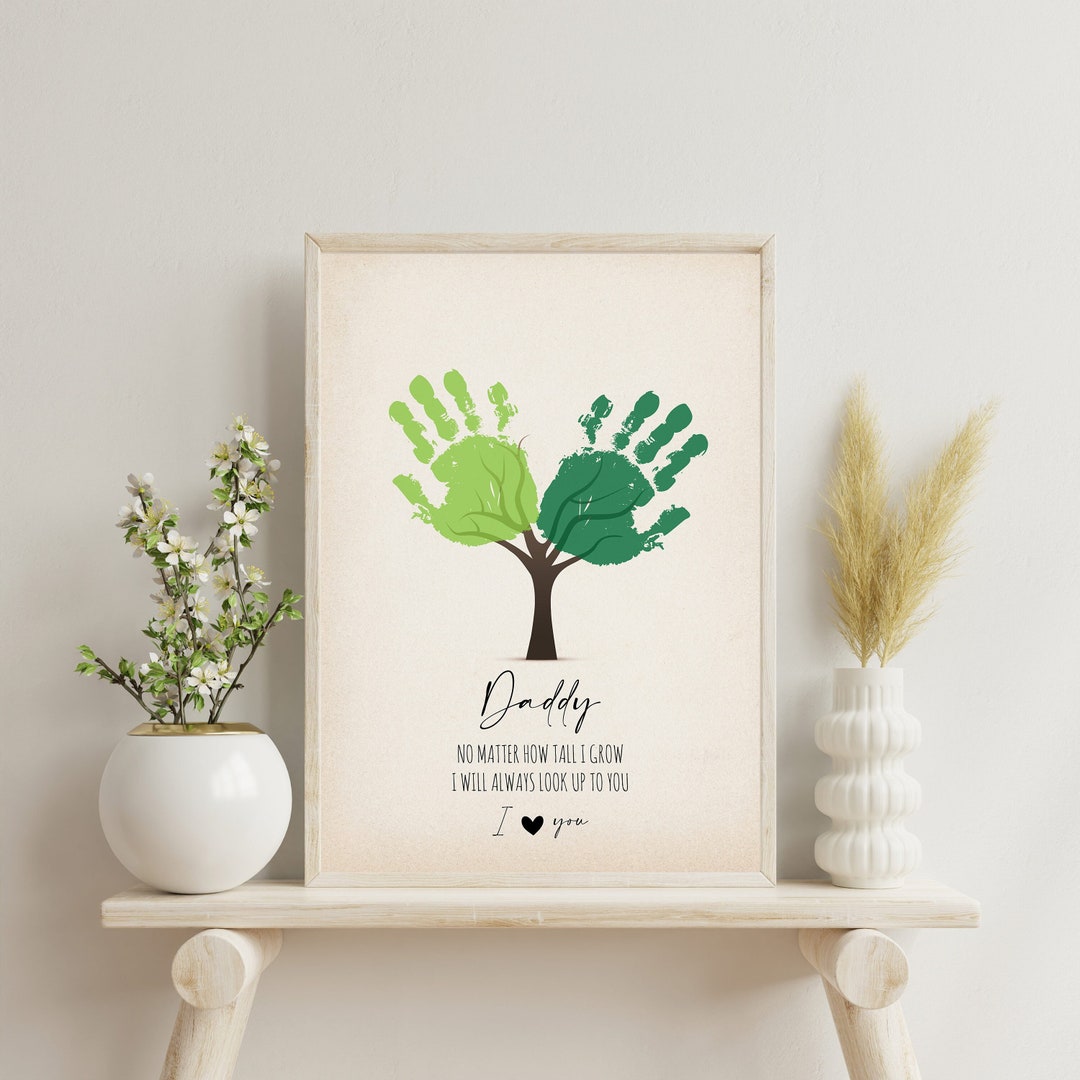 Handprint Tree, Handprint Art Craft, No Matter How Tall I Grow, Gift ...