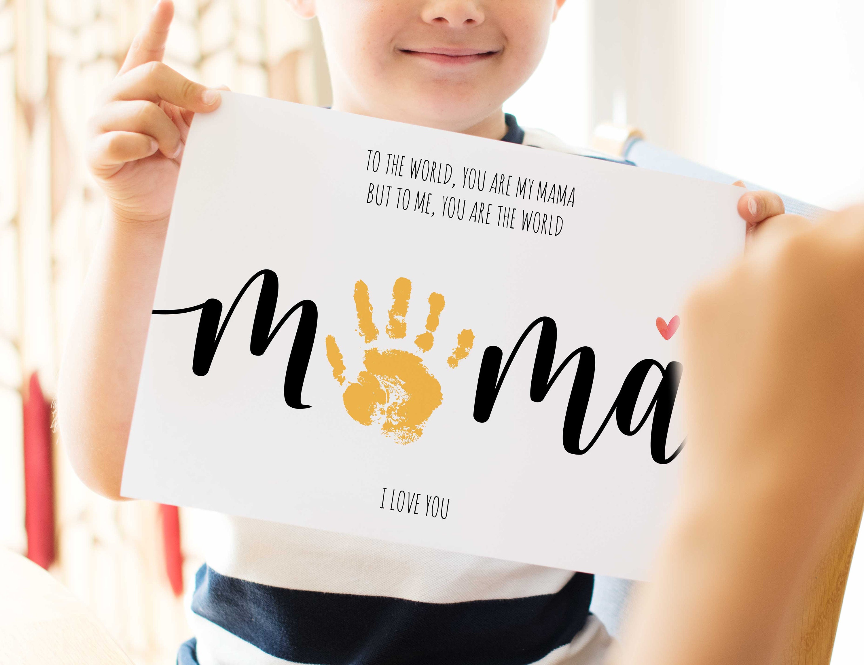 MAMA Handprint Footprint Art Craft Mothers Day Gift for Mum - Etsy