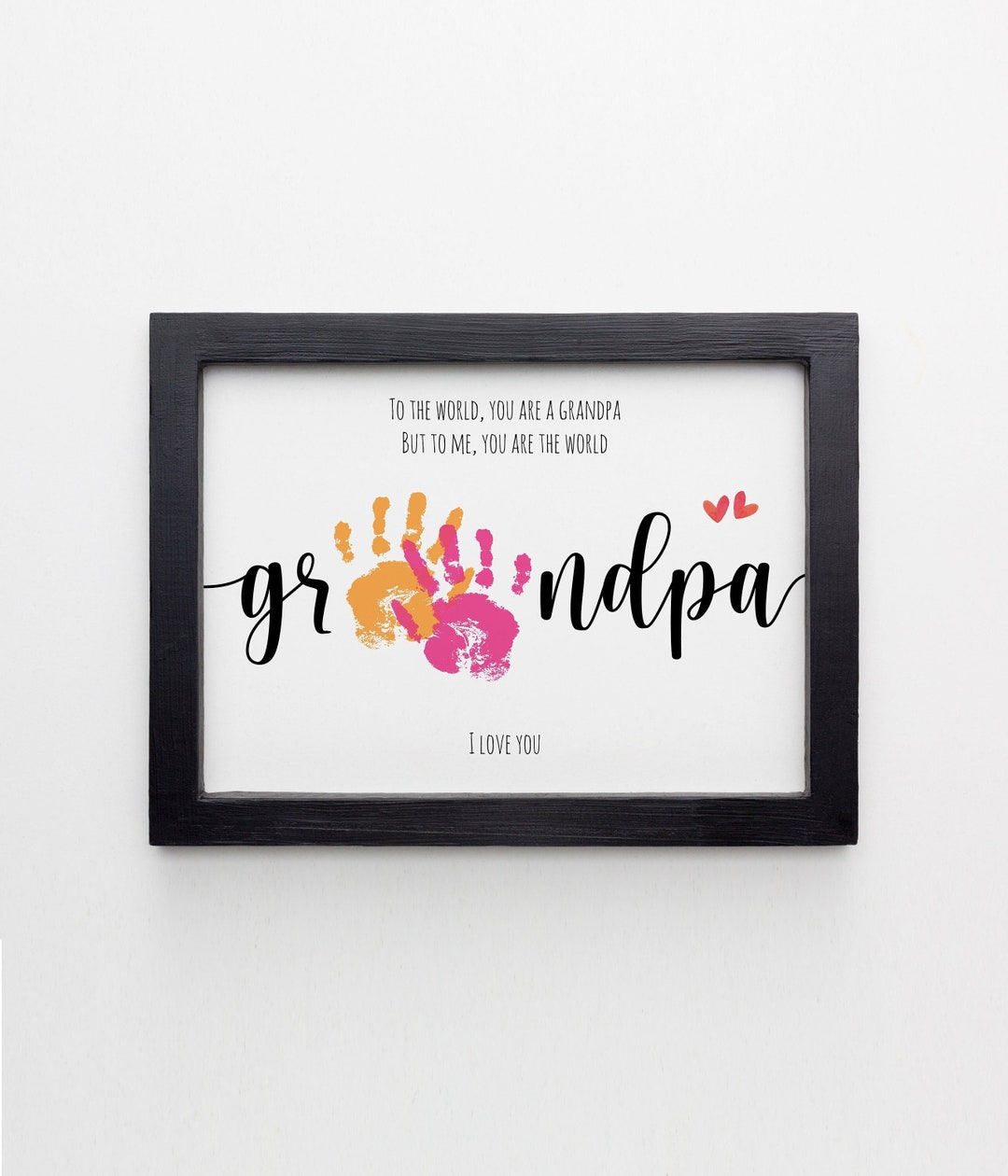 Grandpa Handprint Footprint Art Craft Fathers Day Gift - Etsy