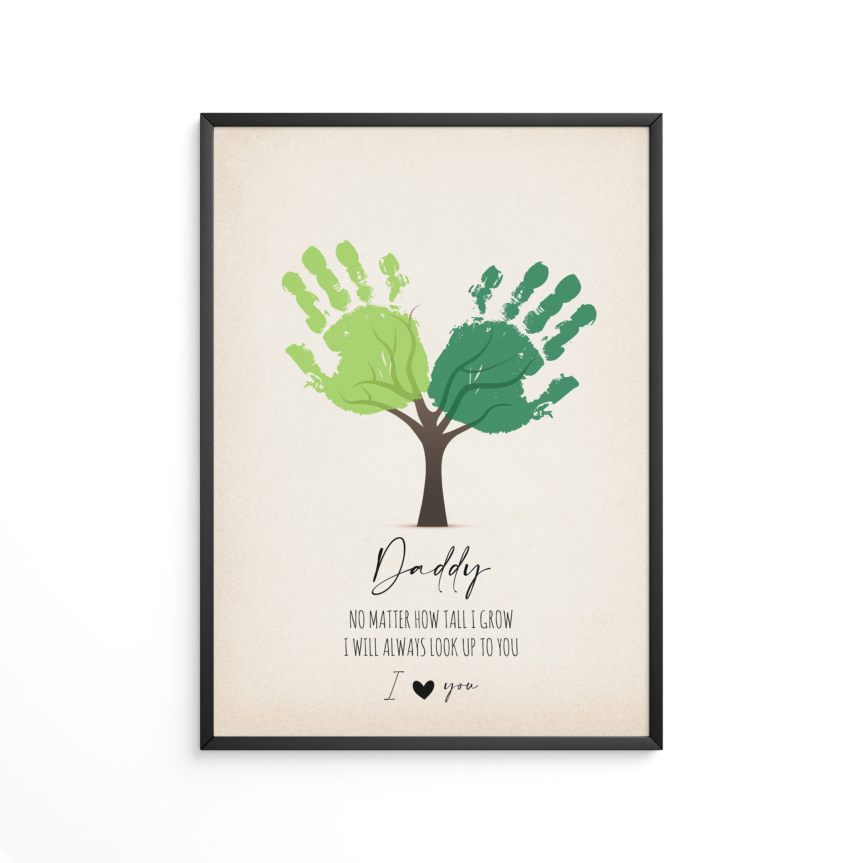Handprint Tree, Handprint Art Craft, No Matter How Tall I Grow, Gift ...
