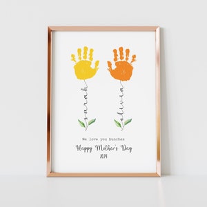 Personalized Mom Handprint Gift for Mother's Day or Birthday. Flower ...
