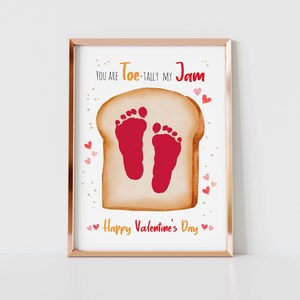 Jam Valentines Day Handprint Footprint Art Craft, Valentines Day Gift ...