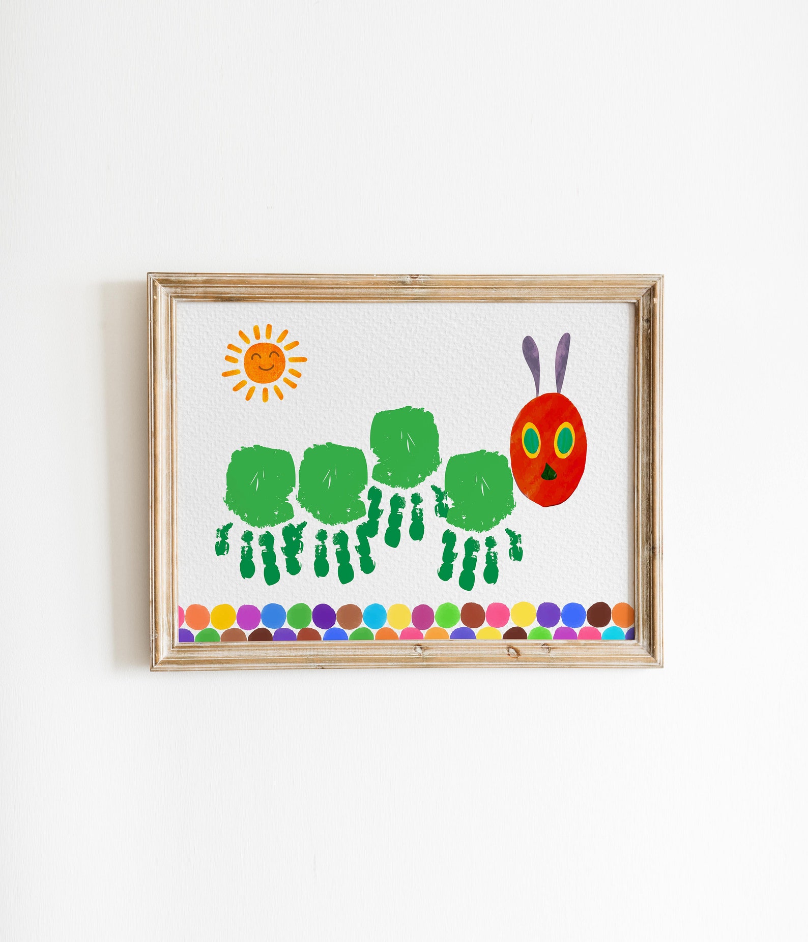 The Hungry Caterpillar, Handprint Footprint DIY Art Craft, Kids Toddler ...