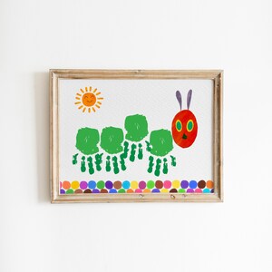 The Hungry Caterpillar, Handprint Footprint DIY Art Craft, Kids Toddler ...