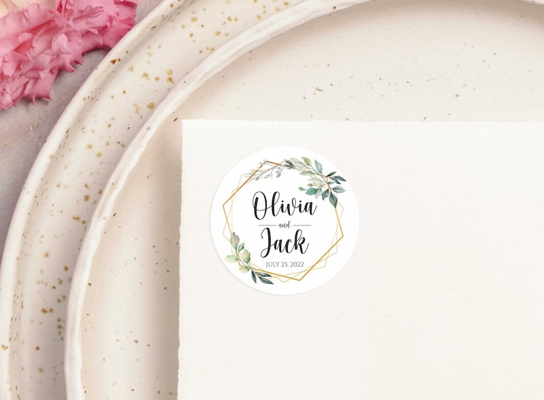 Wedding Favor Custom Stickers Round Wedding Stickers Wedding | Etsy