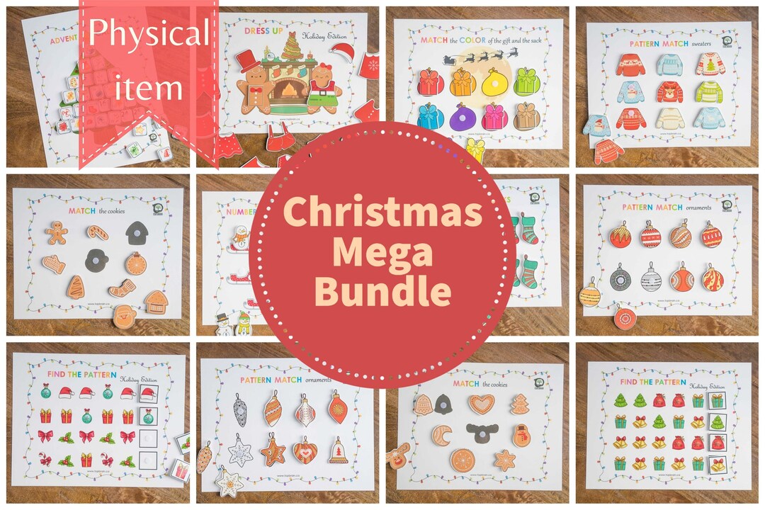 Winter Holiday Busy Book Mega Bundle With 12 Activities, Preschool Busy ...