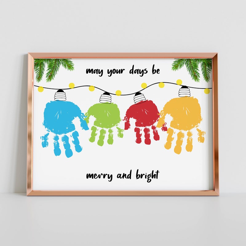 Christmas Handprint Art - Etsy