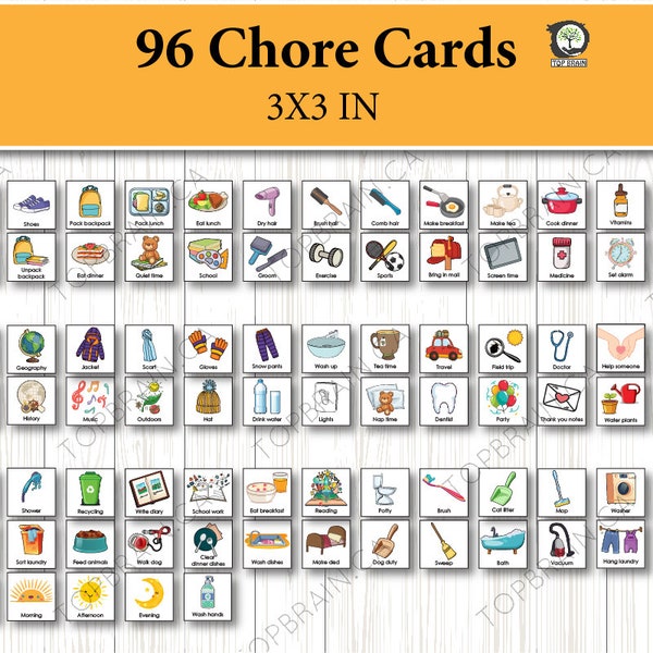 Chore Cards - Etsy
