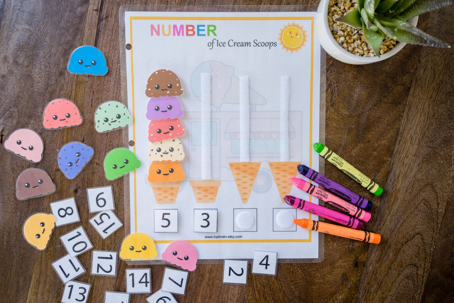 Ice Cream Toddler Busy Book Montessori Busy Book Count the - Etsy