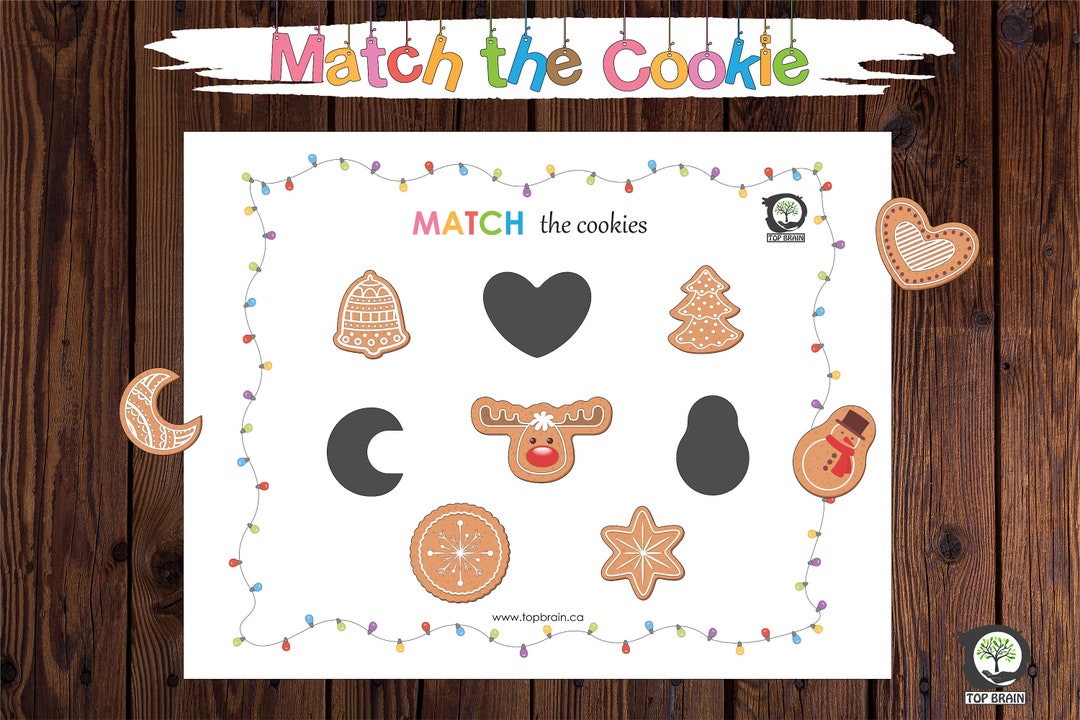 Busy Book Page Match the Cookies 2, Toddler Activities, Preschool Busy ...